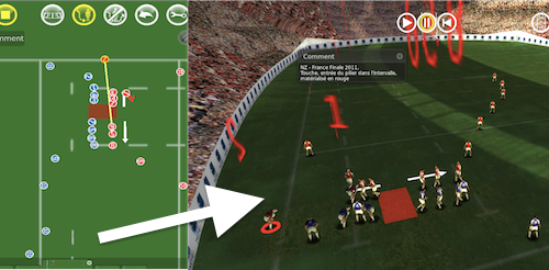 Tactic3D Rugby software for coaching